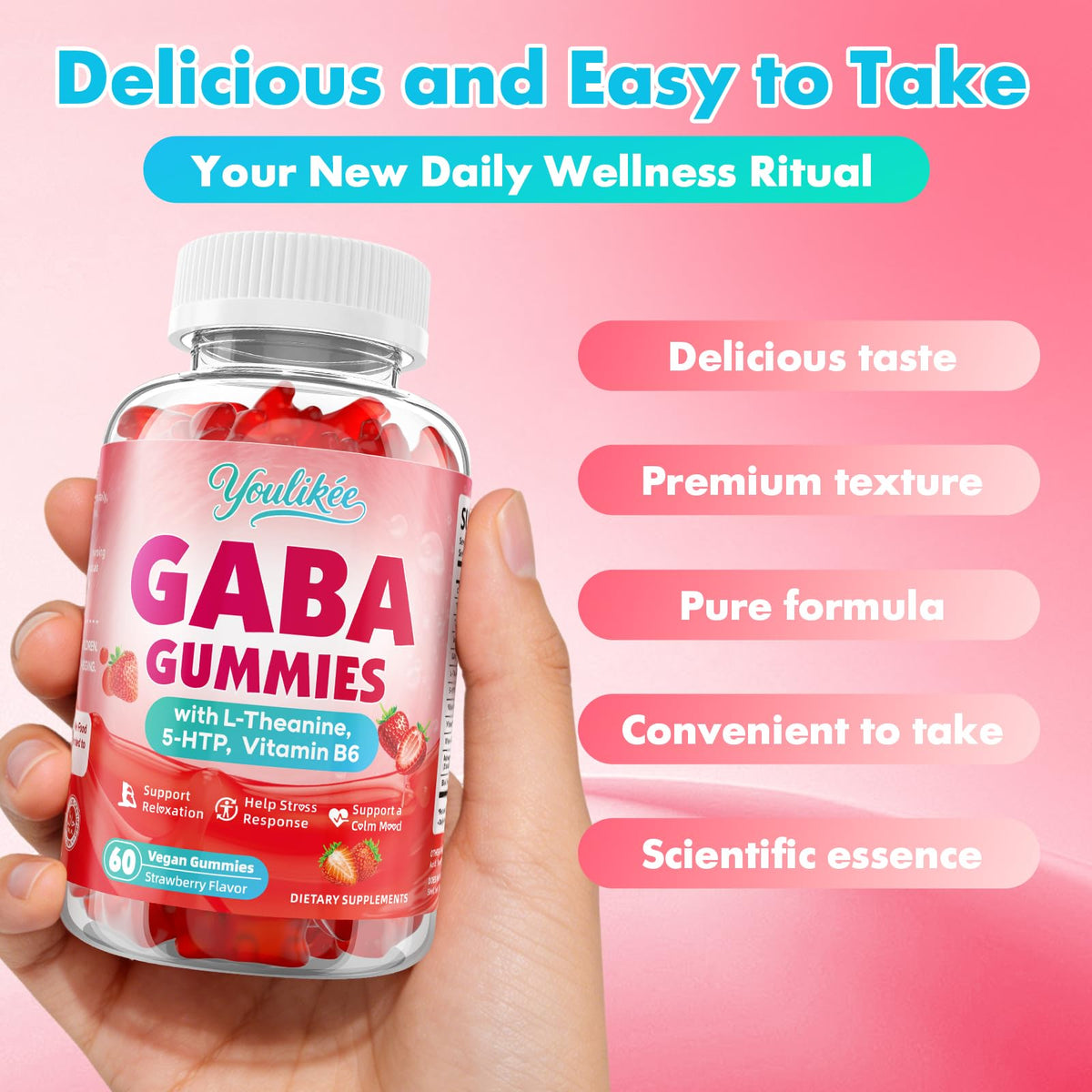 120 count GABA gummies for relaxation