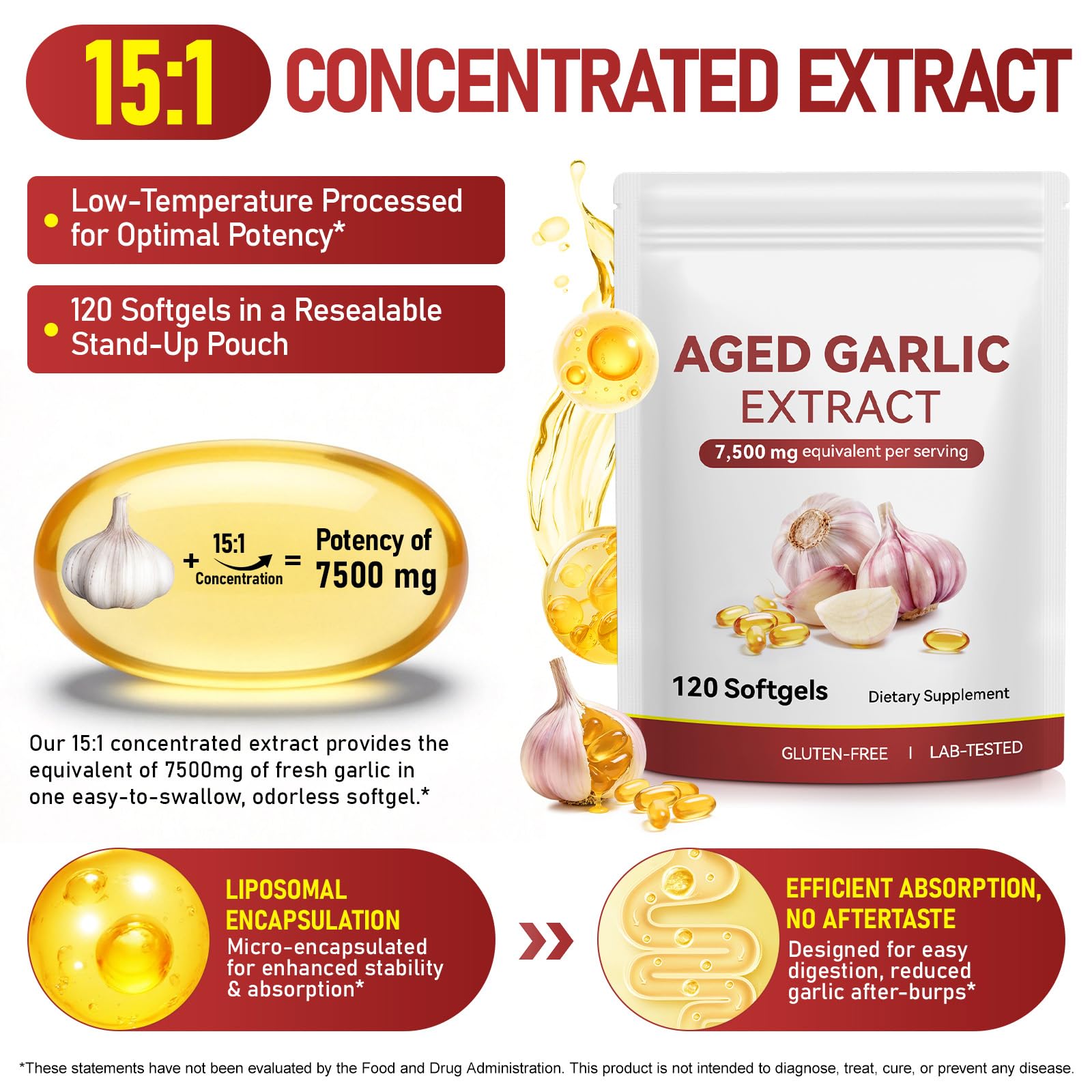 120 count garlic softgels for daily wellness