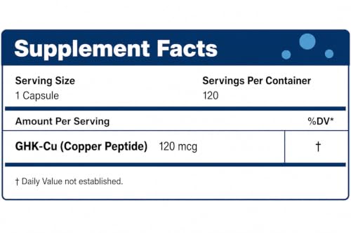 120 count GHK-Cu capsules for daily nutrition