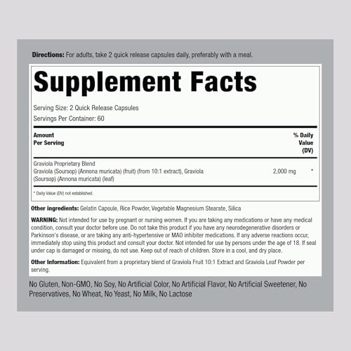 120 count Graviola fruit extract