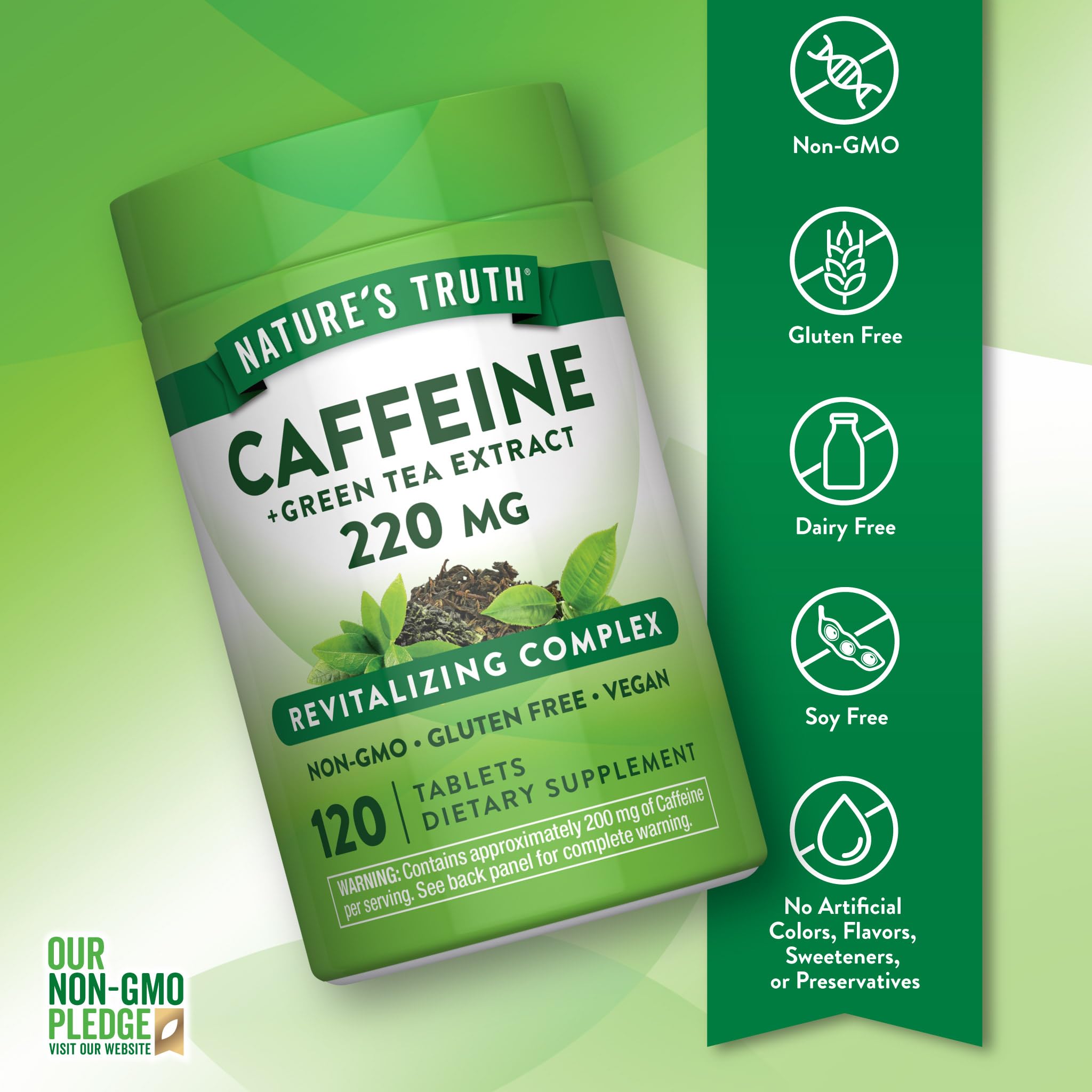 120 count green tea caffeine tablets