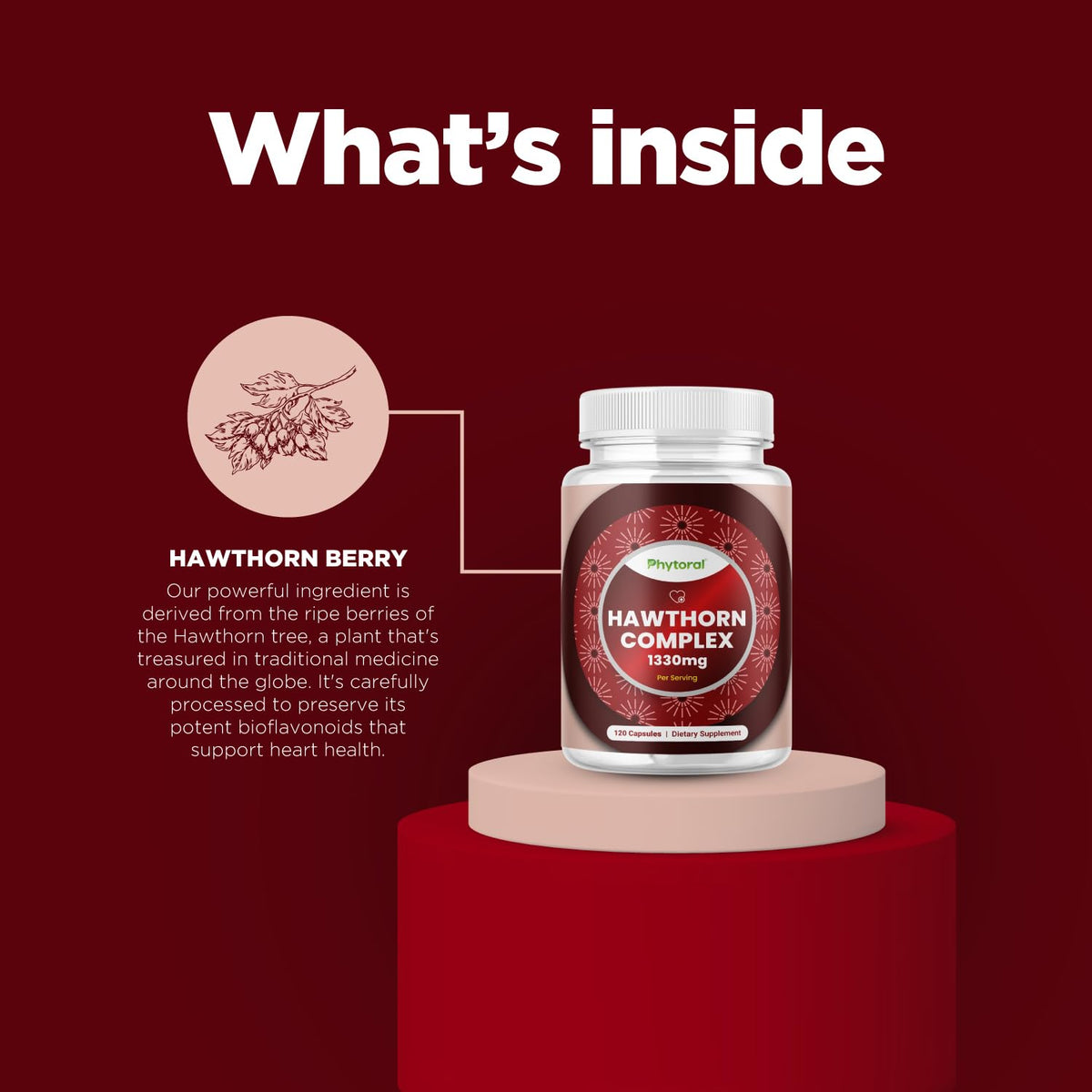 120 count hawthorn capsules for vitality
