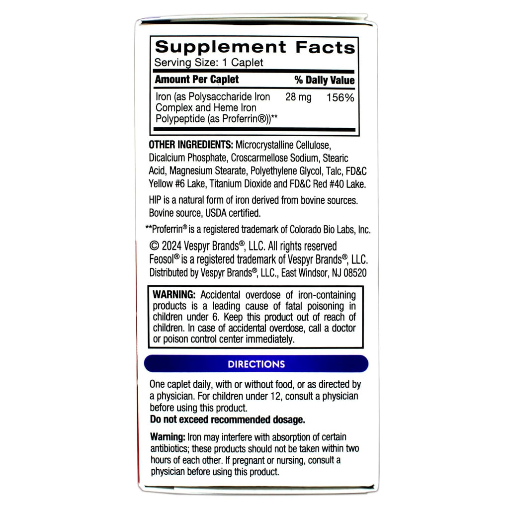 120 count iron caplets for health