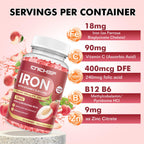120 count iron gummies for adults