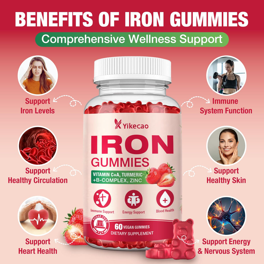 120 count iron gummies for convenience