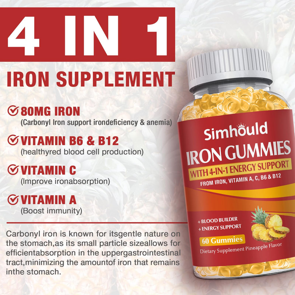 120 count iron gummies for energy