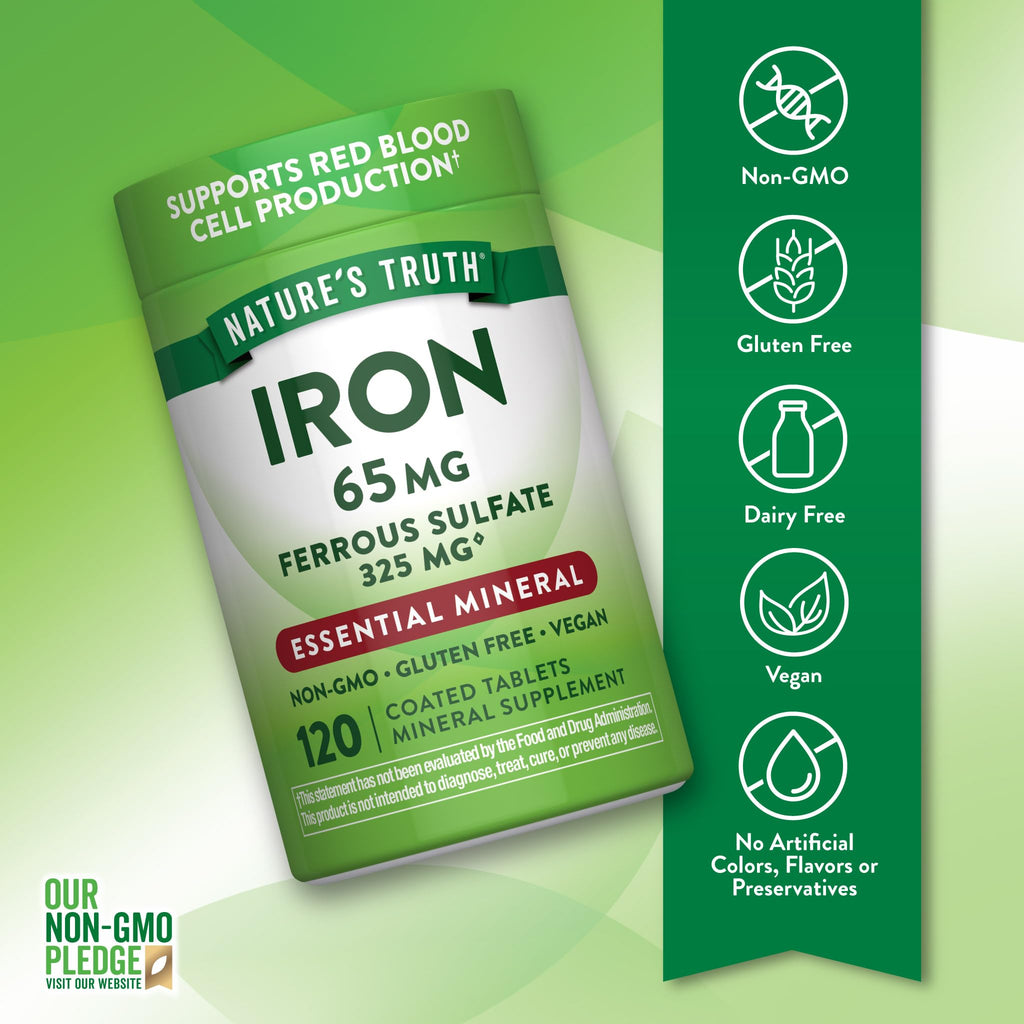 120 count iron supplement bottle