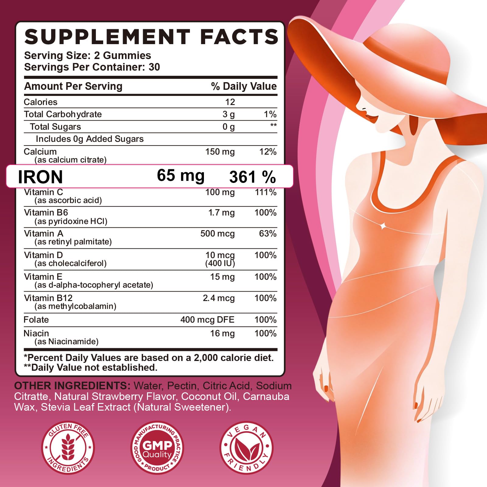 120 count iron supplement gummies