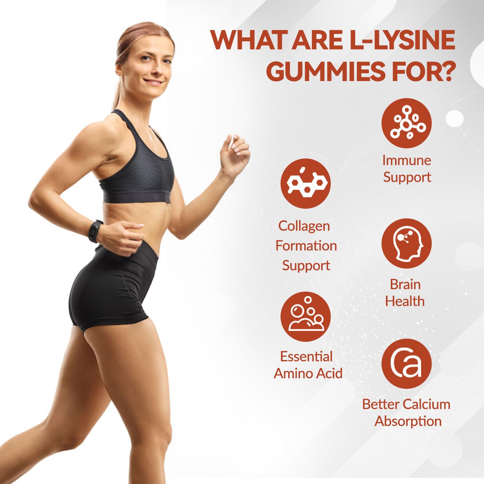 120 count l-lysine gummies bottle