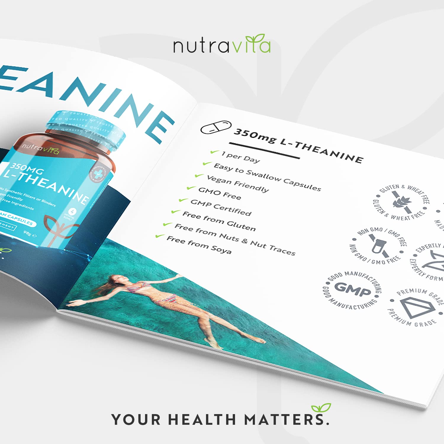 120 count L-Theanine capsules Canada