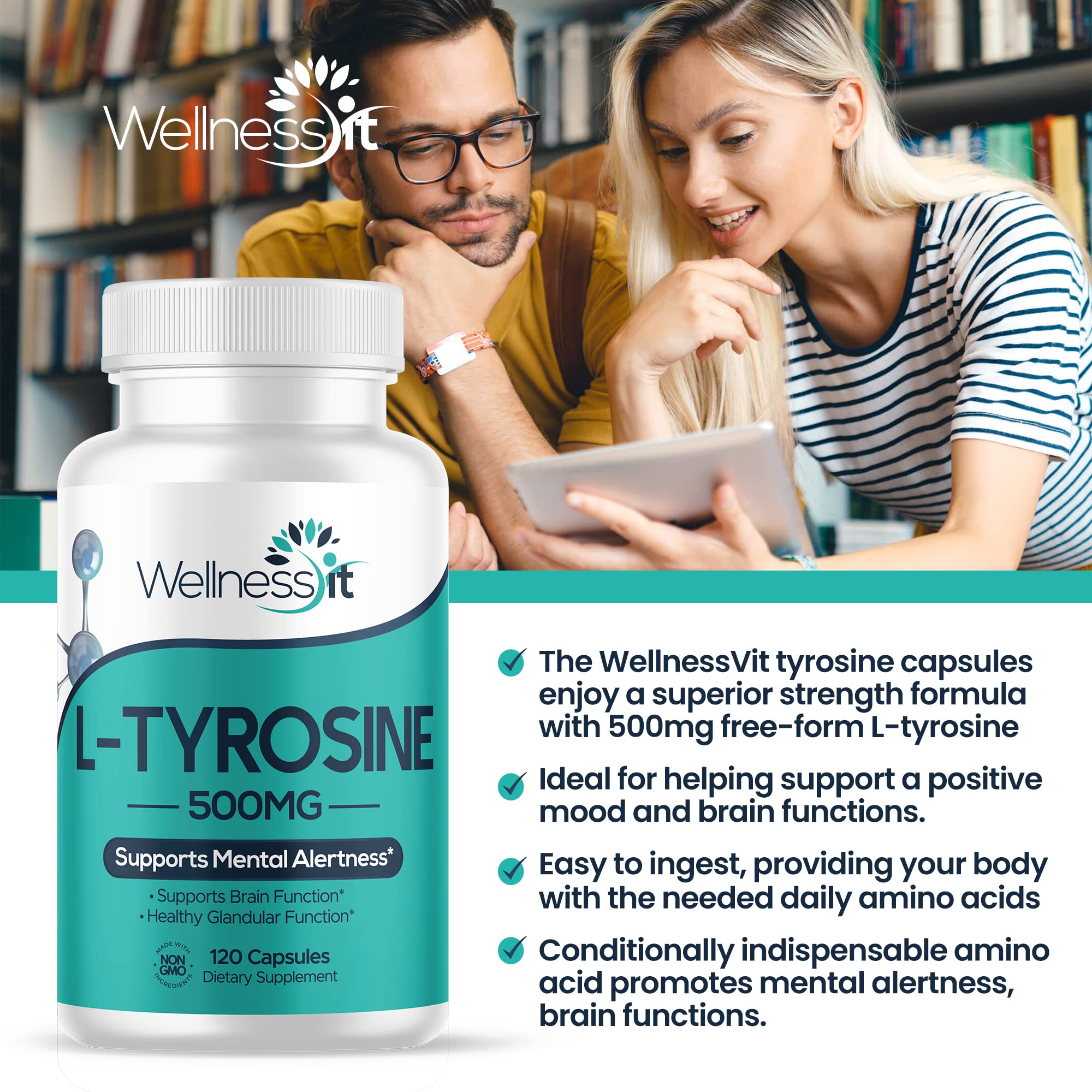 120 count L-Tyrosine supplement