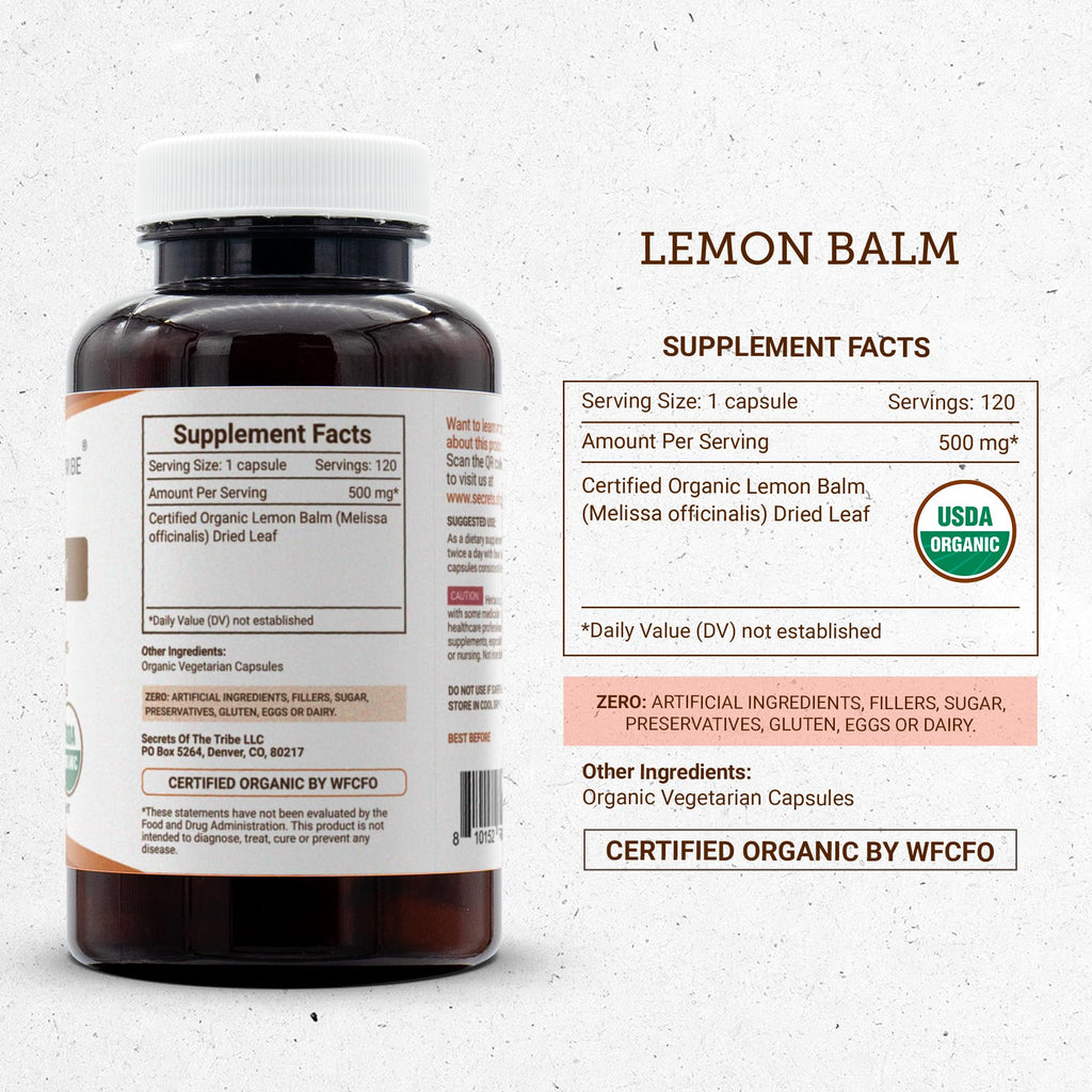 120 count lemon balm dietary supplement
