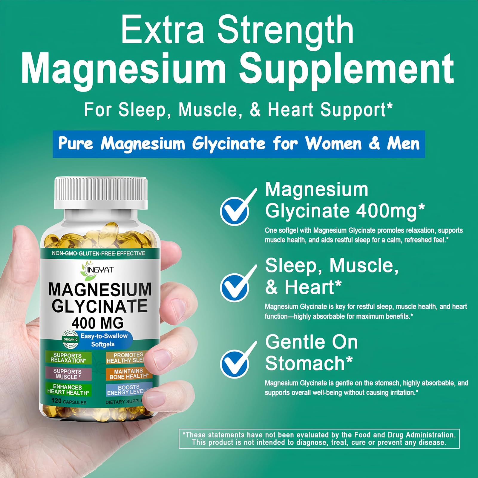 120 count magnesium glycinate capsules
