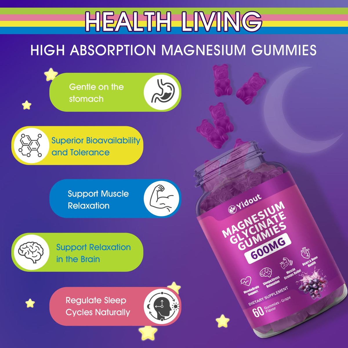 120 count magnesium glycinate for relaxation