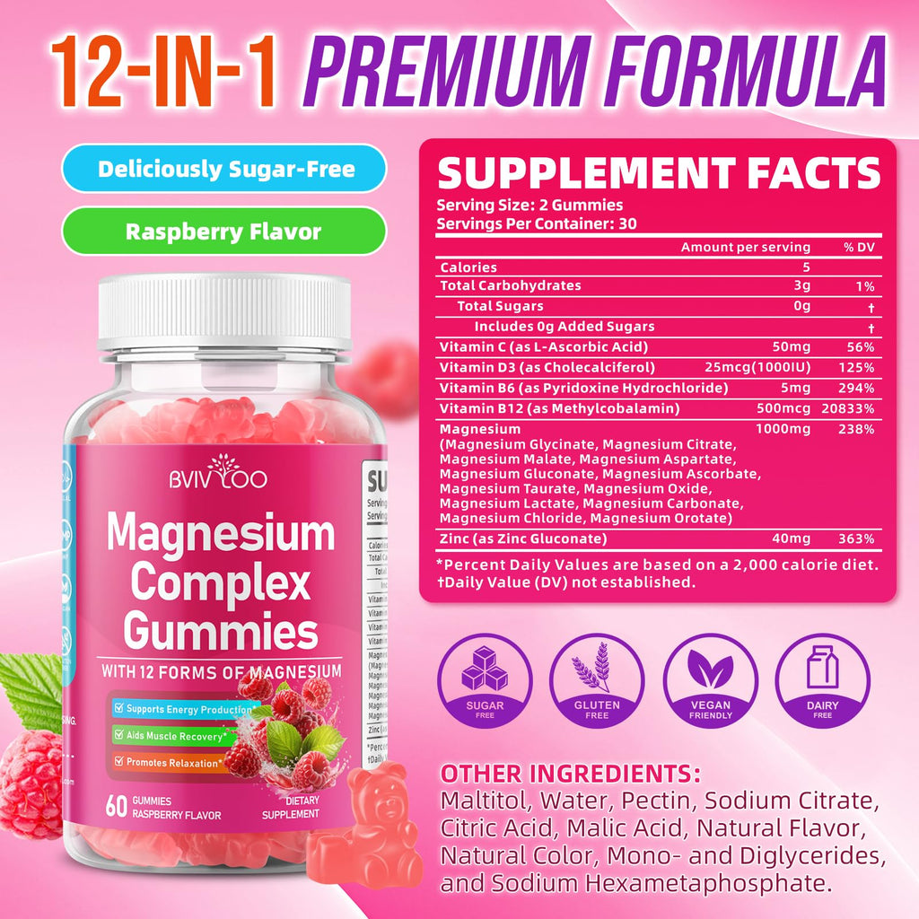 120 count magnesium gummies for muscle support