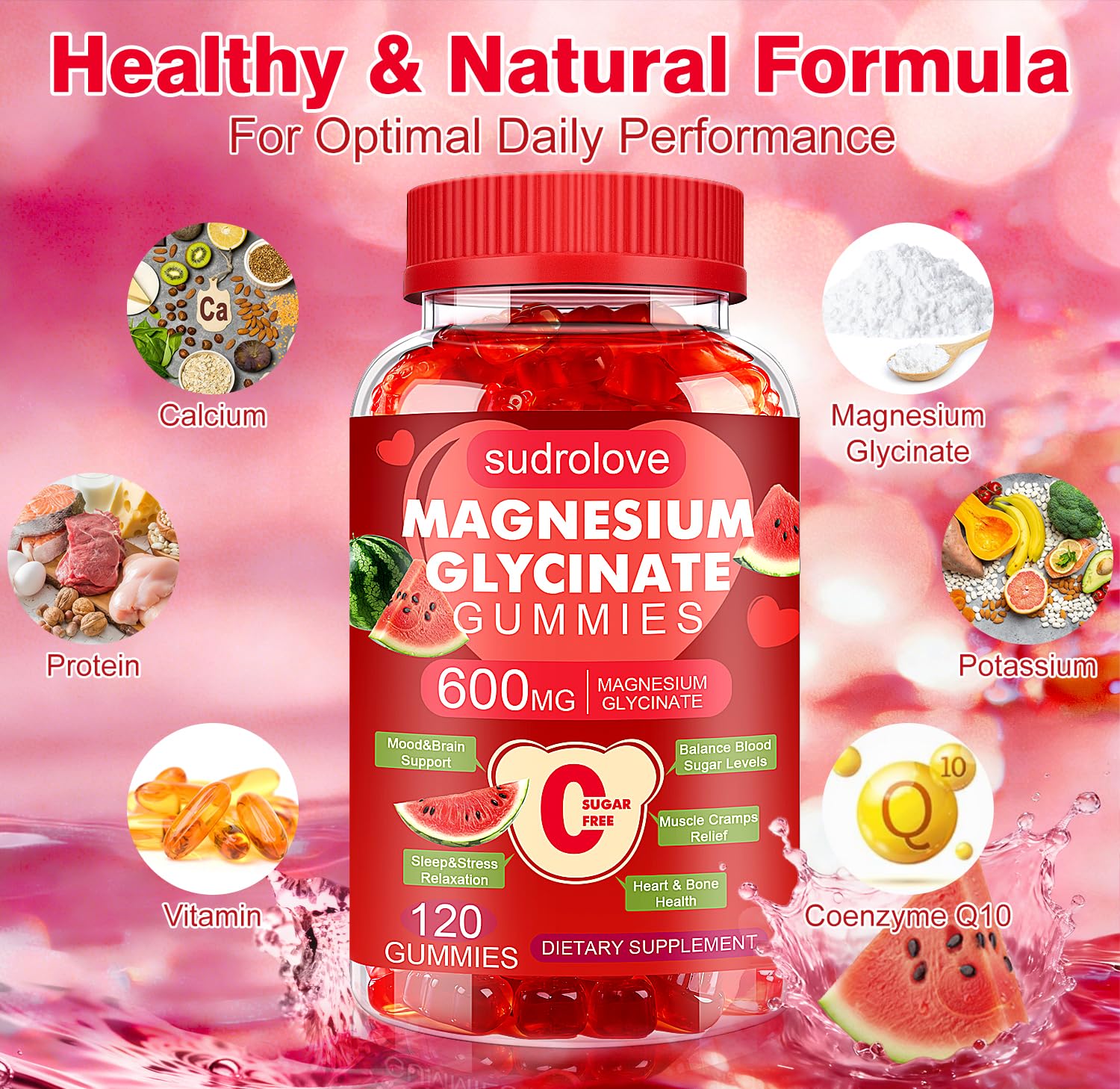 120 count magnesium gummies for muscle support