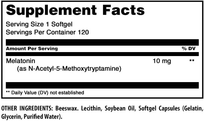 120 count melatonin softgels