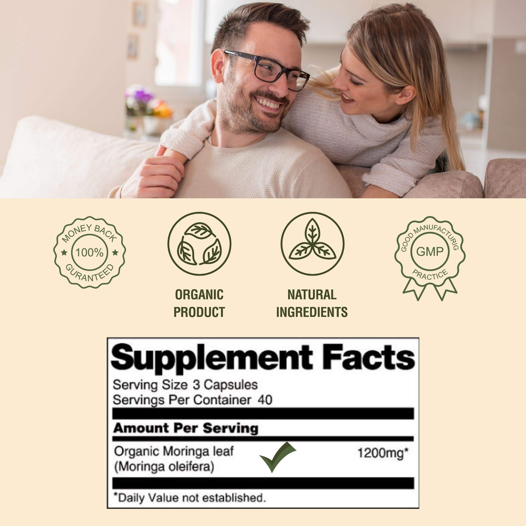 120 count moringa capsules for convenience