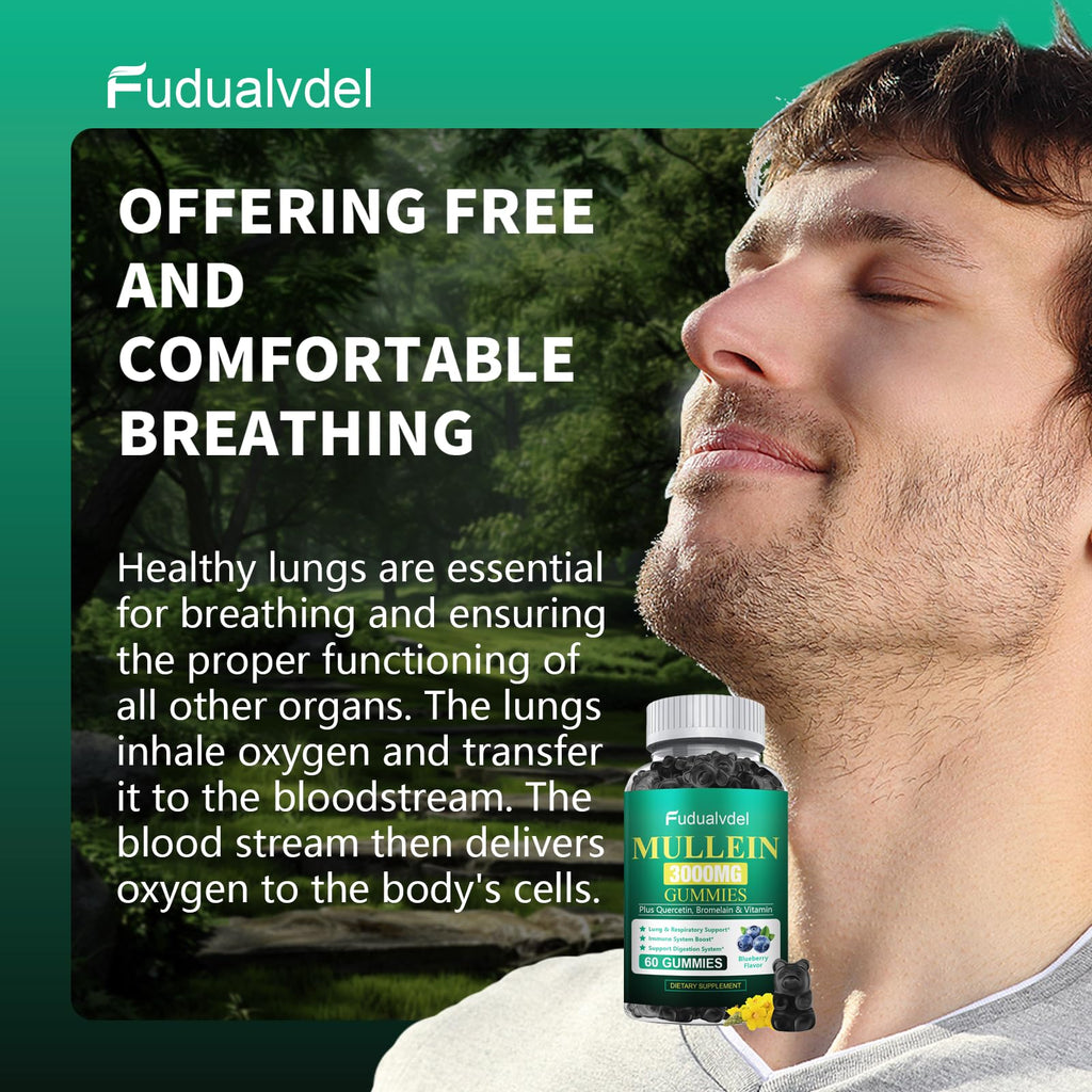 120 count Mullein Gummies for convenience