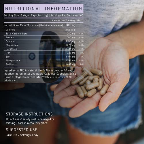120 count mushroom capsules for focus