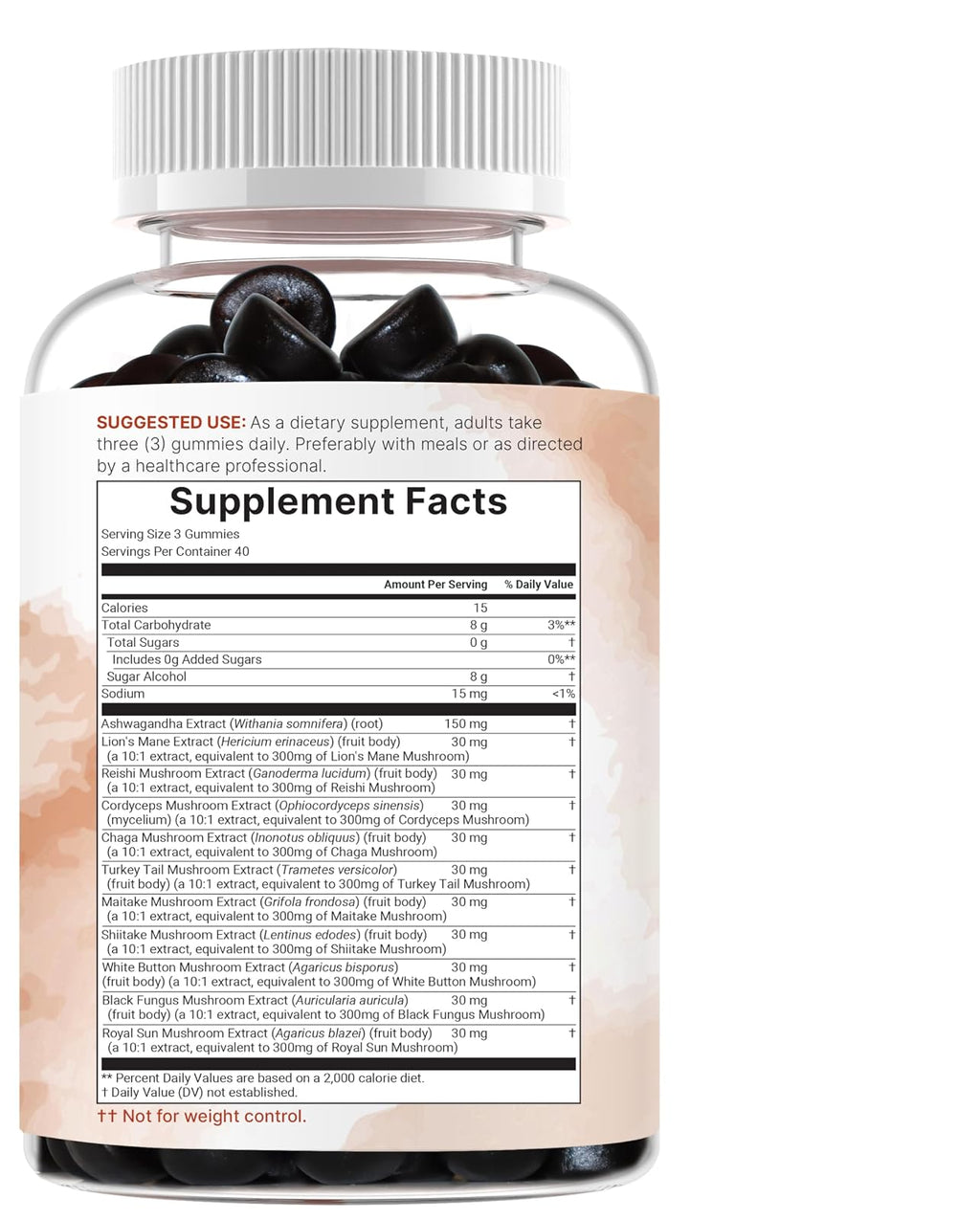 120 count mushroom gummies for daily use