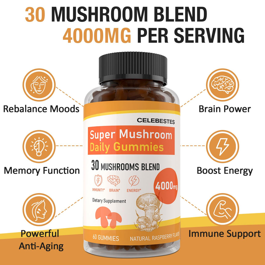 120 count mushroom gummies for daily wellness