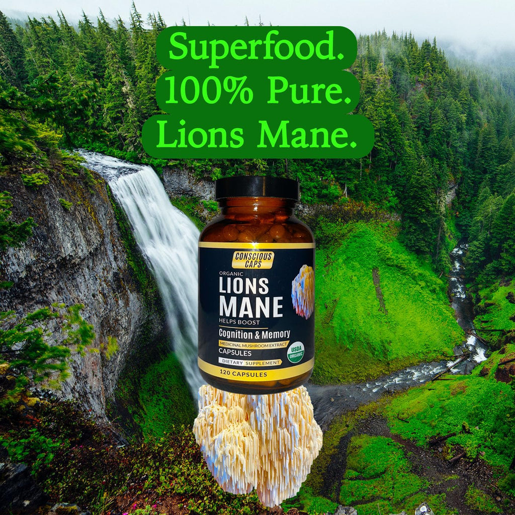 120 count mushroom supplement bottle