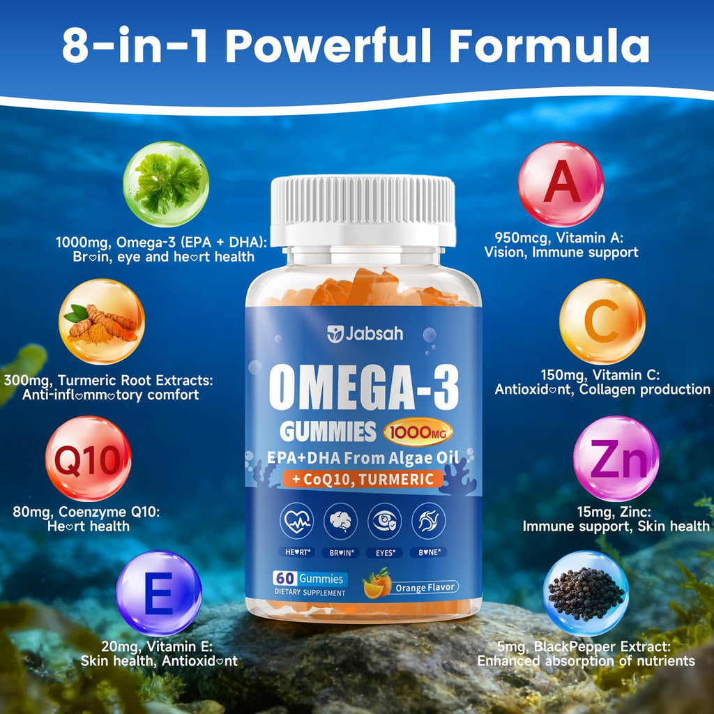 120 count Omega-3 gummies for long-lasting supply
