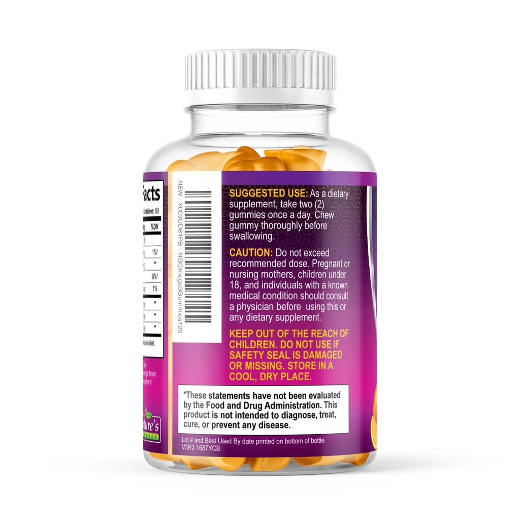 120 count omega 3 gummy jar