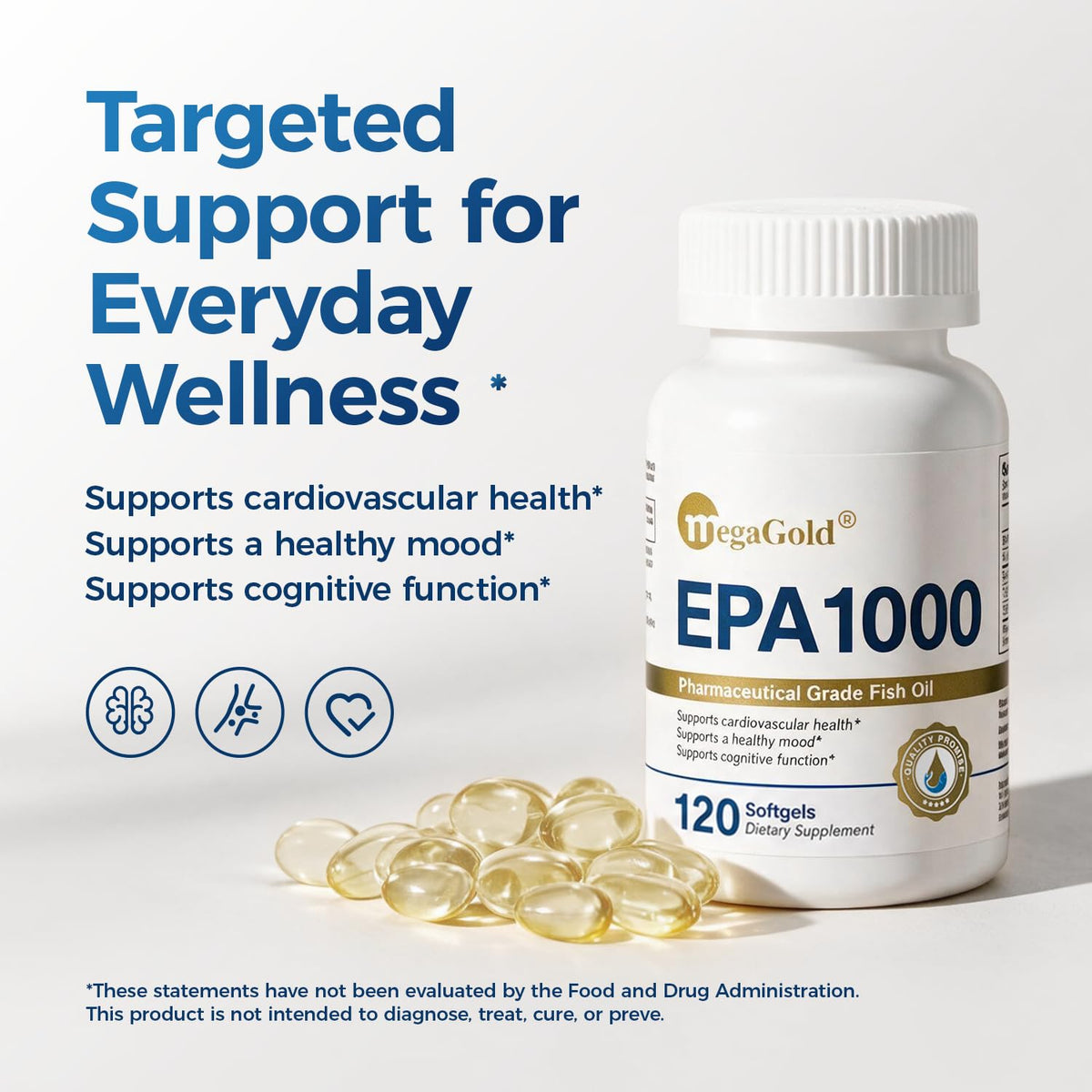 120 count Omega 3 softgel bottle