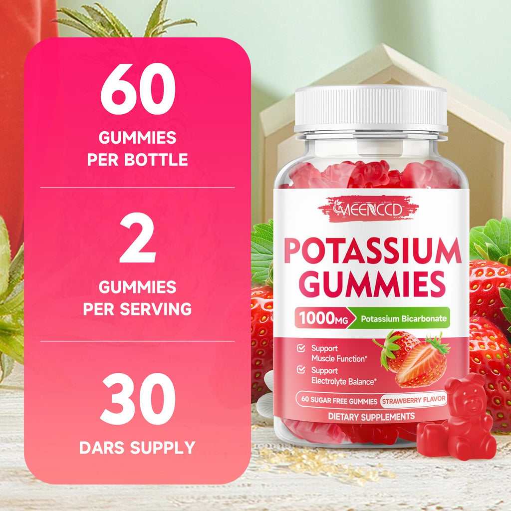 120 count potassium gummy bottle