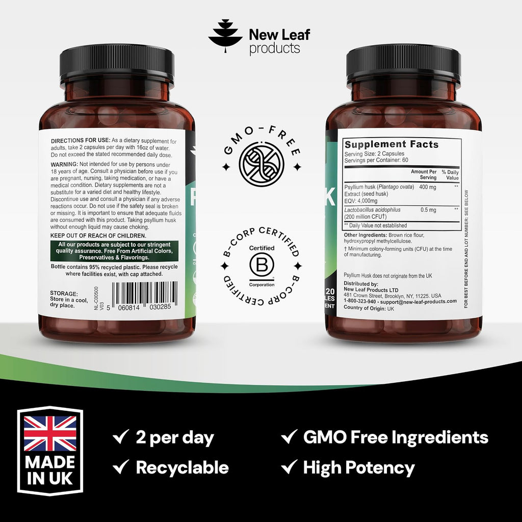 120 count psyllium husk capsules