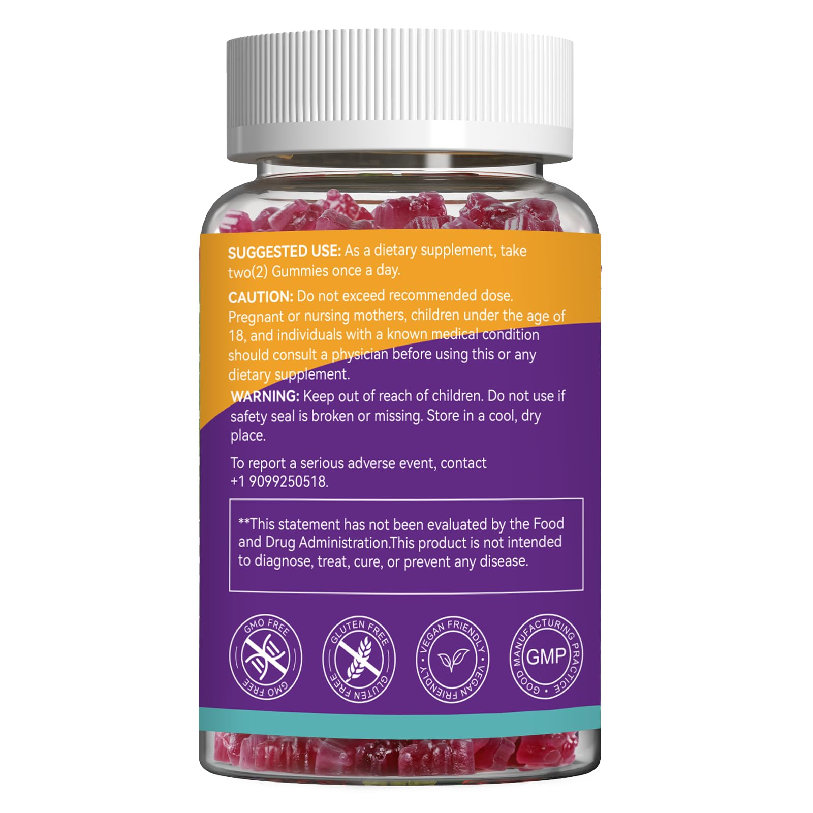 120 count Quercetin gummies for vitality