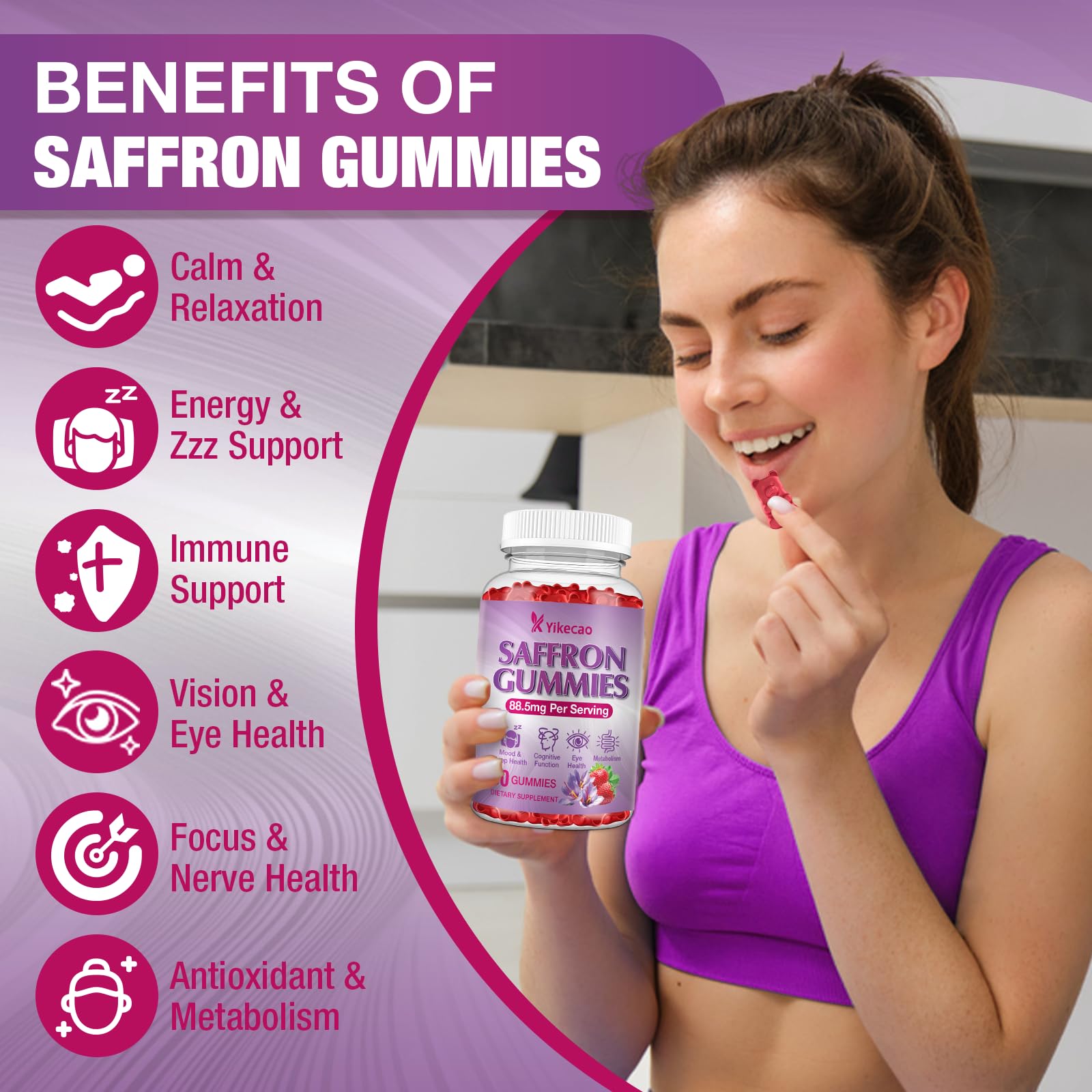 120 count saffron gummies for energy