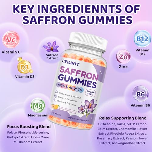 120 count saffron gummy vitamins