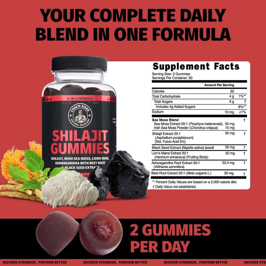 120 count Shilajit gummies for wellness