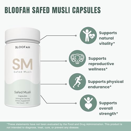 120 count SM Safed Musli extract capsules