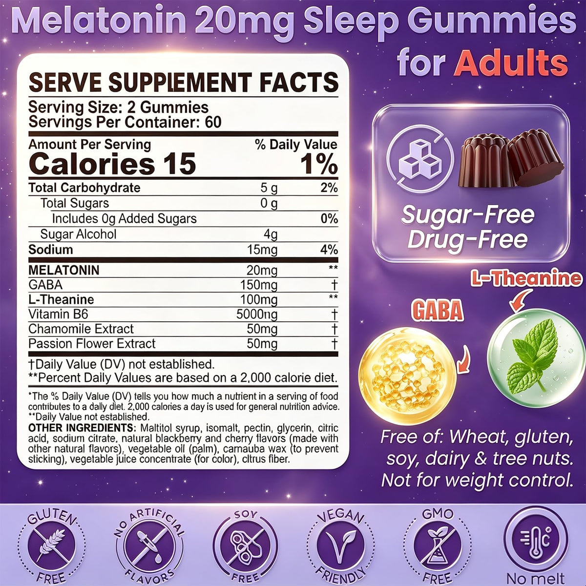 120 count sugar free sleep aid
