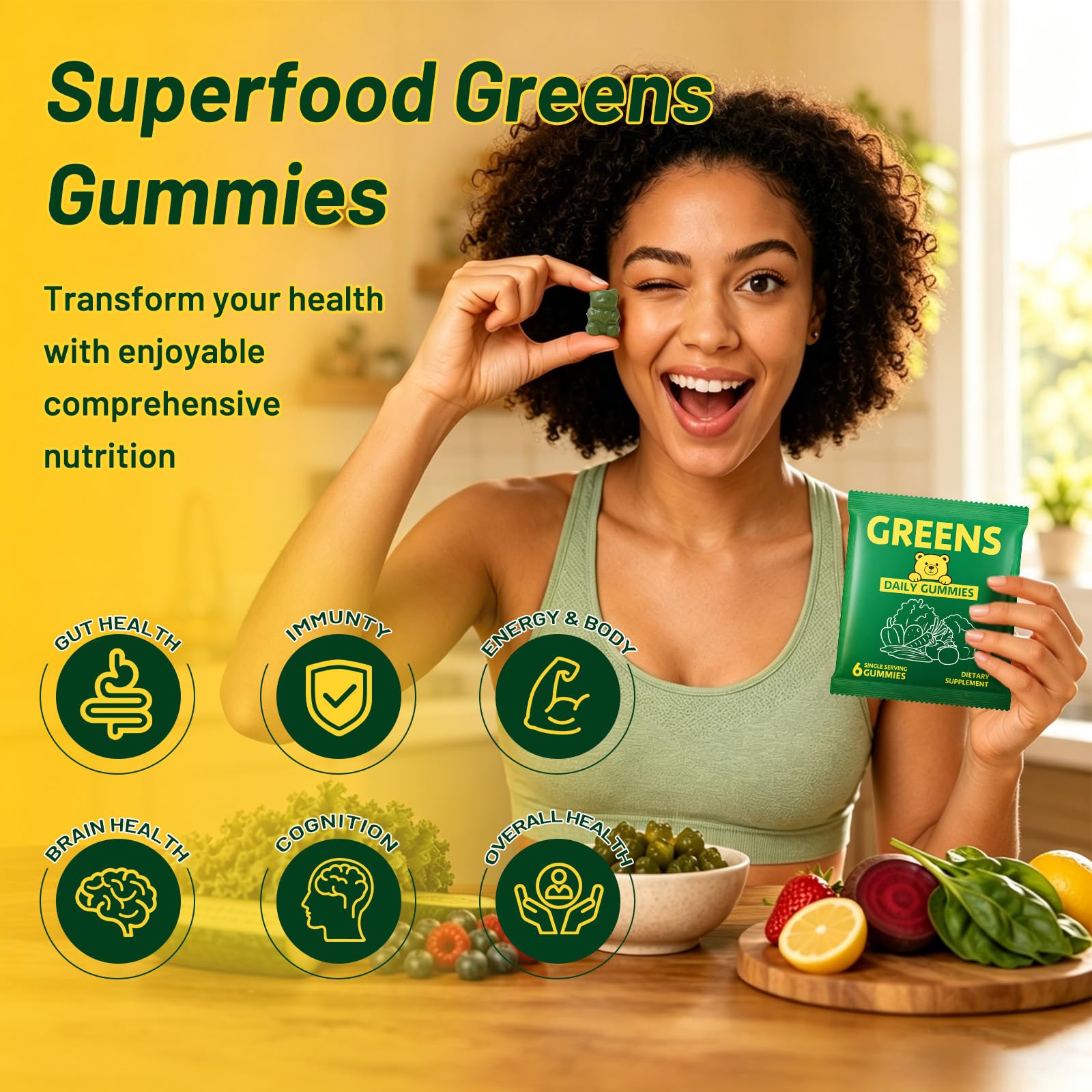 120 count Super Greens gummies