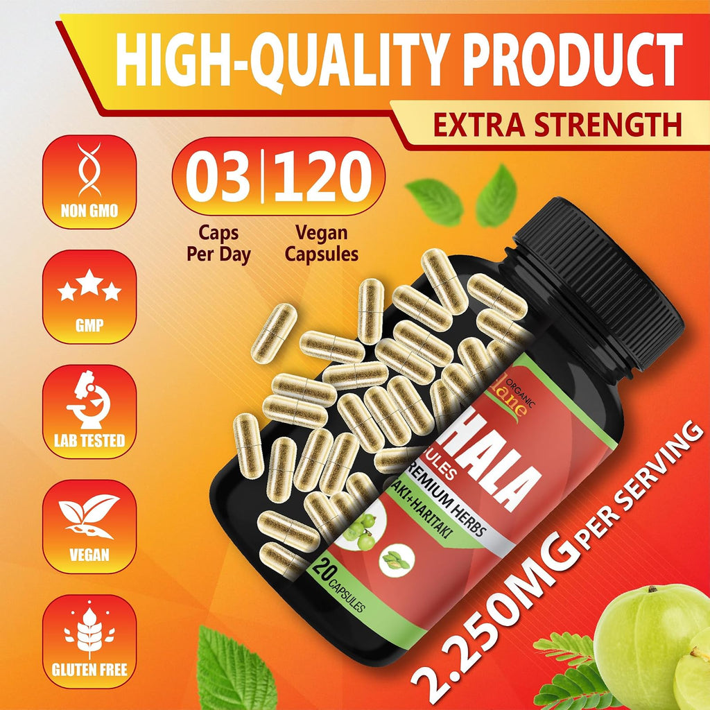 120 count Triphala for long-lasting supply