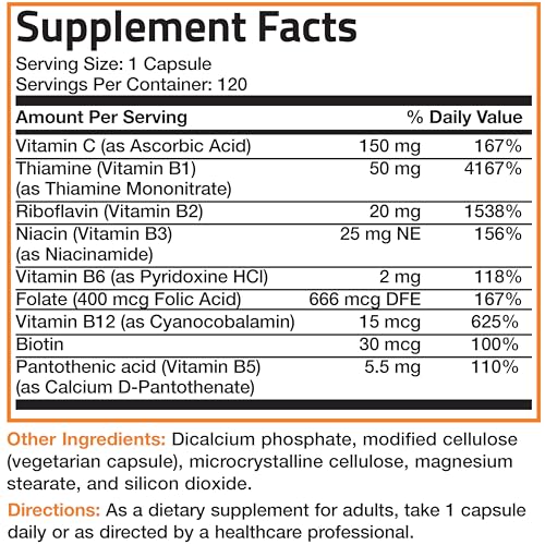 120 count vitamin b complex capsules