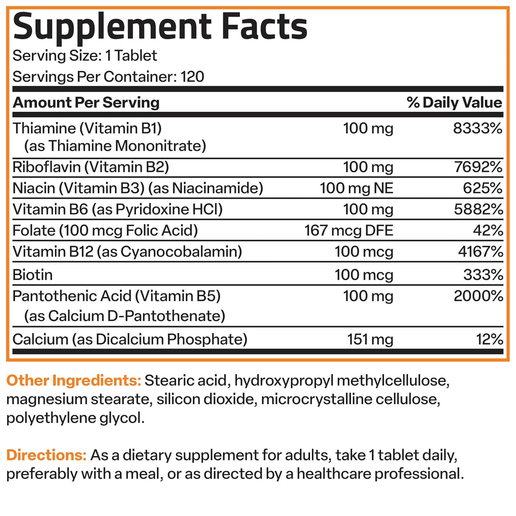120 count vitamin b complex