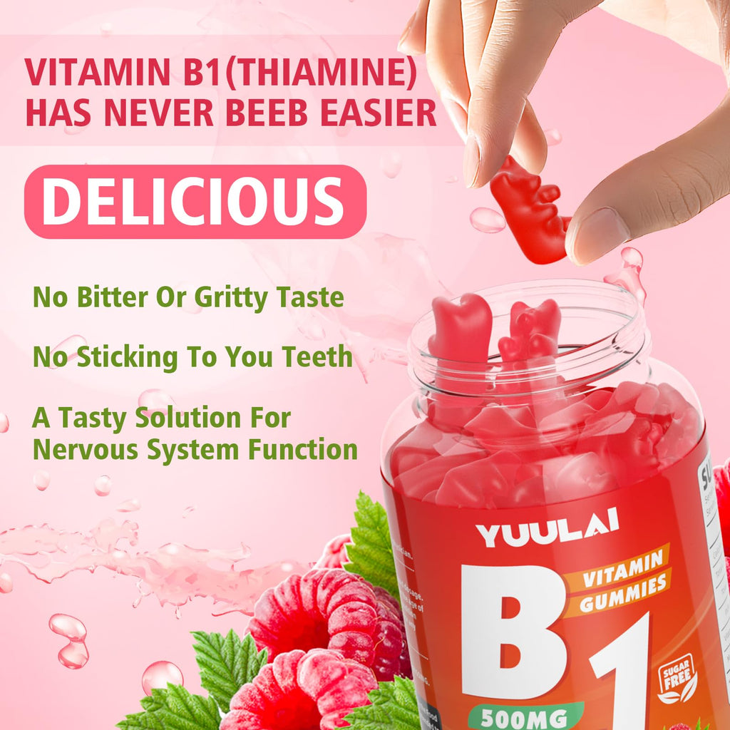 120 count Vitamin B1 gummy bottle