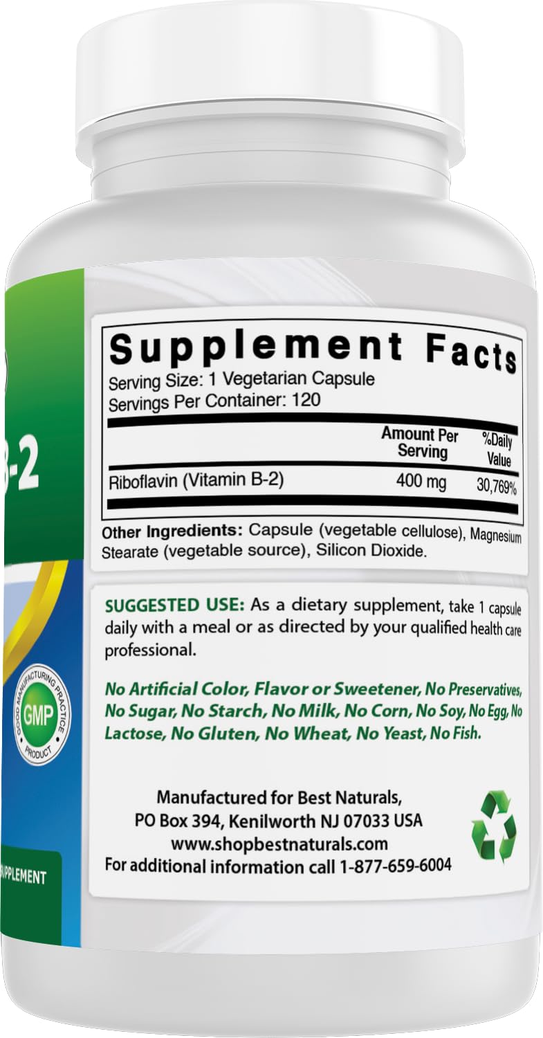 120 count vitamin B2 supplement