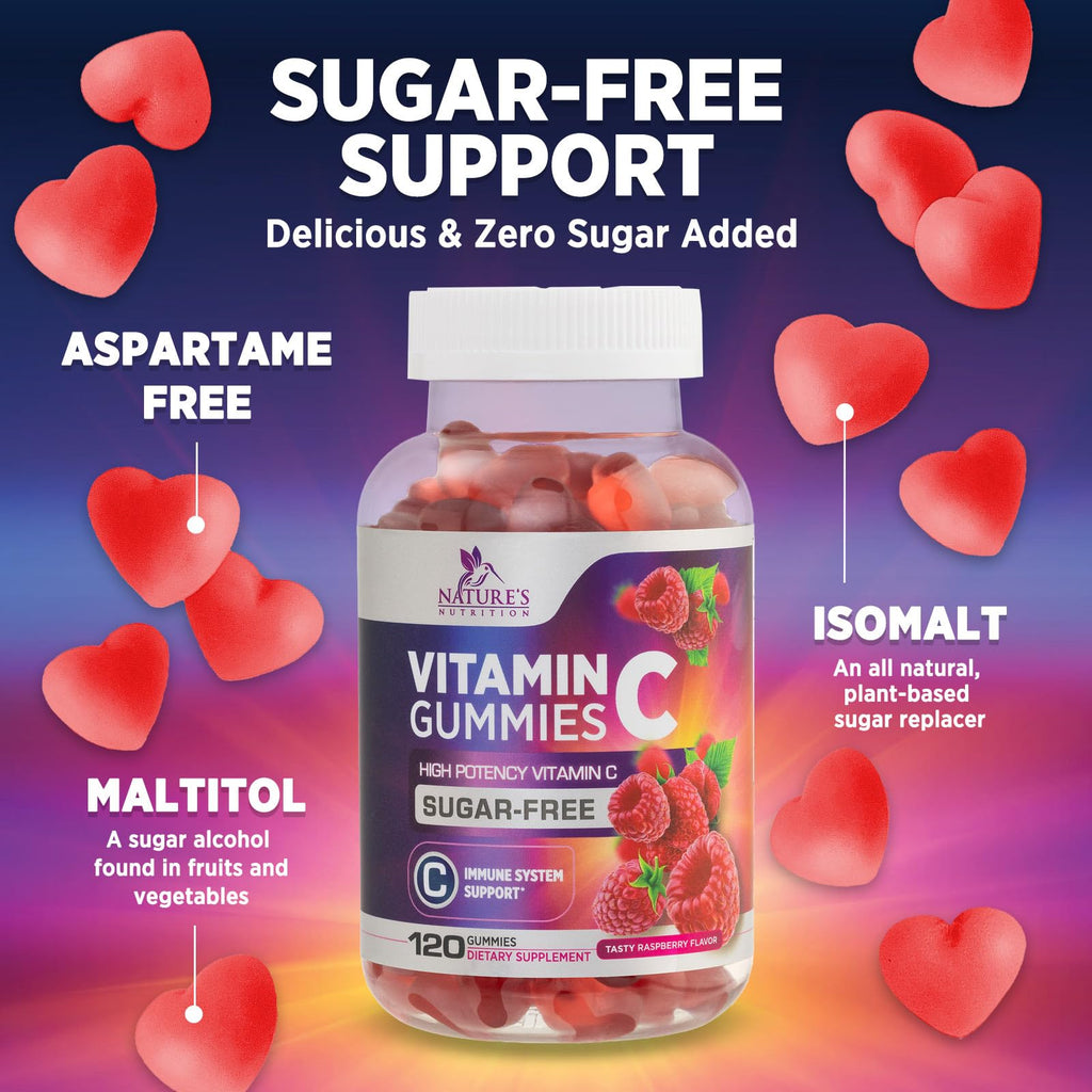 120 count vitamin c gummy bottle
