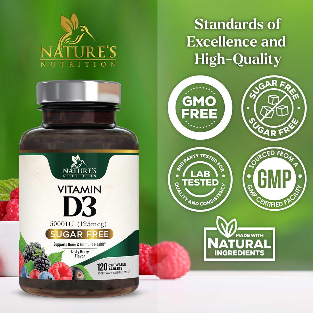 120 count Vitamin D3 chewable tablets