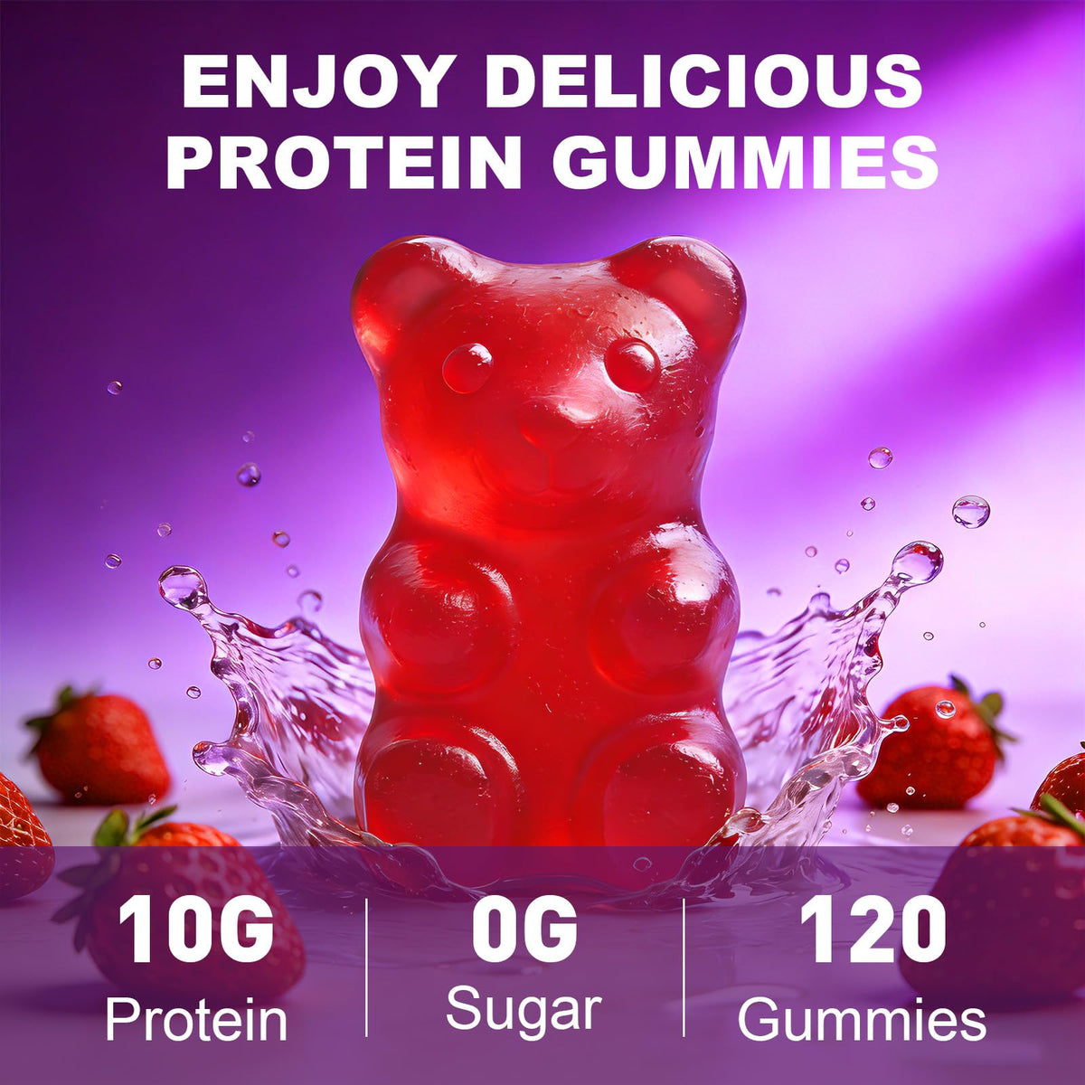 120 count whey protein gummy supplements