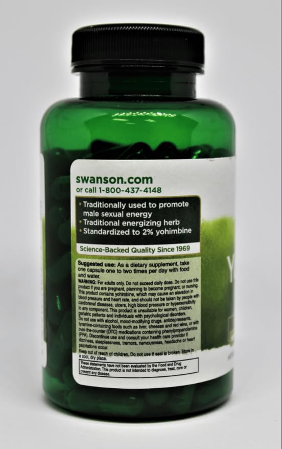 120 count Yohimbe capsules for wellness
