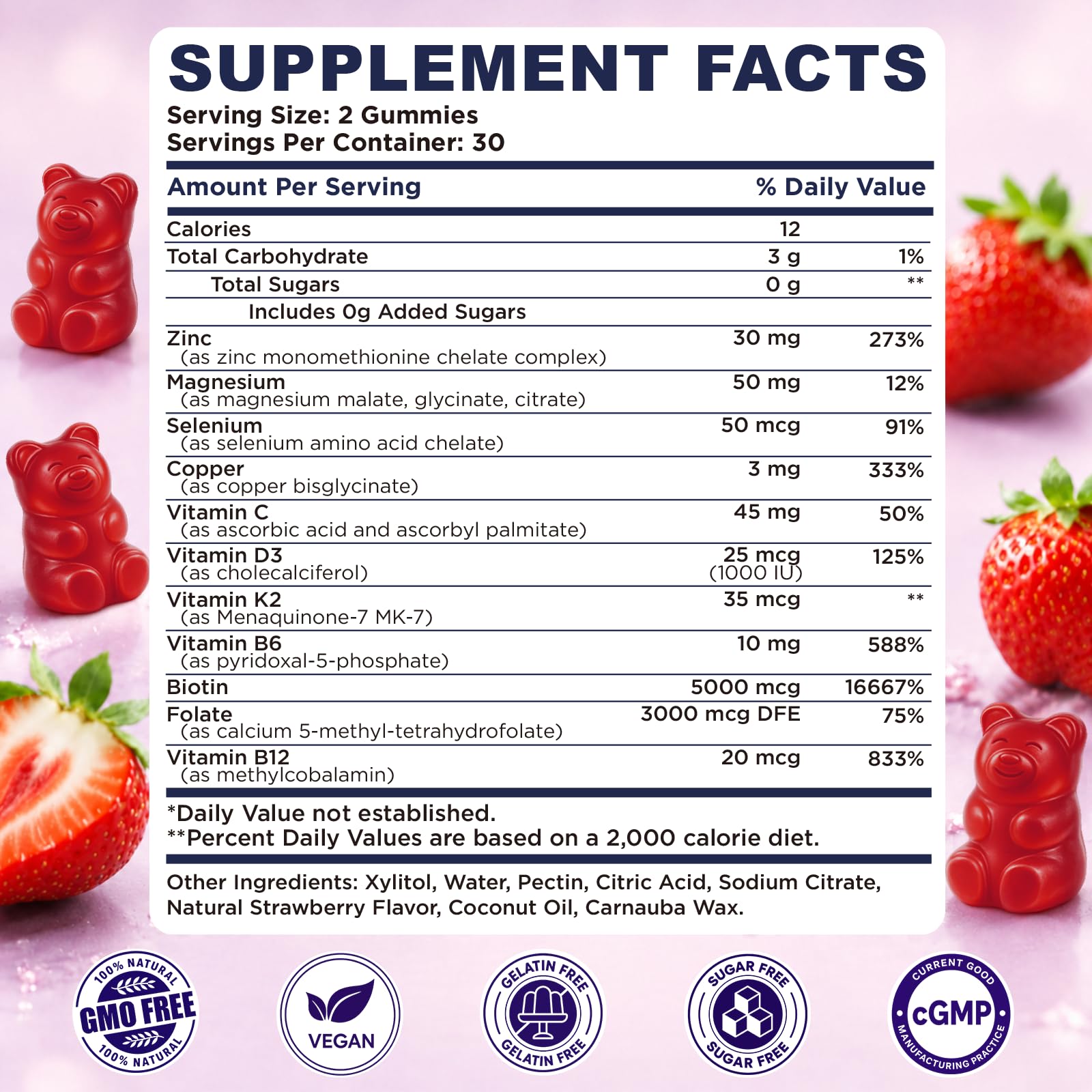 120 count zinc gummy vitamins