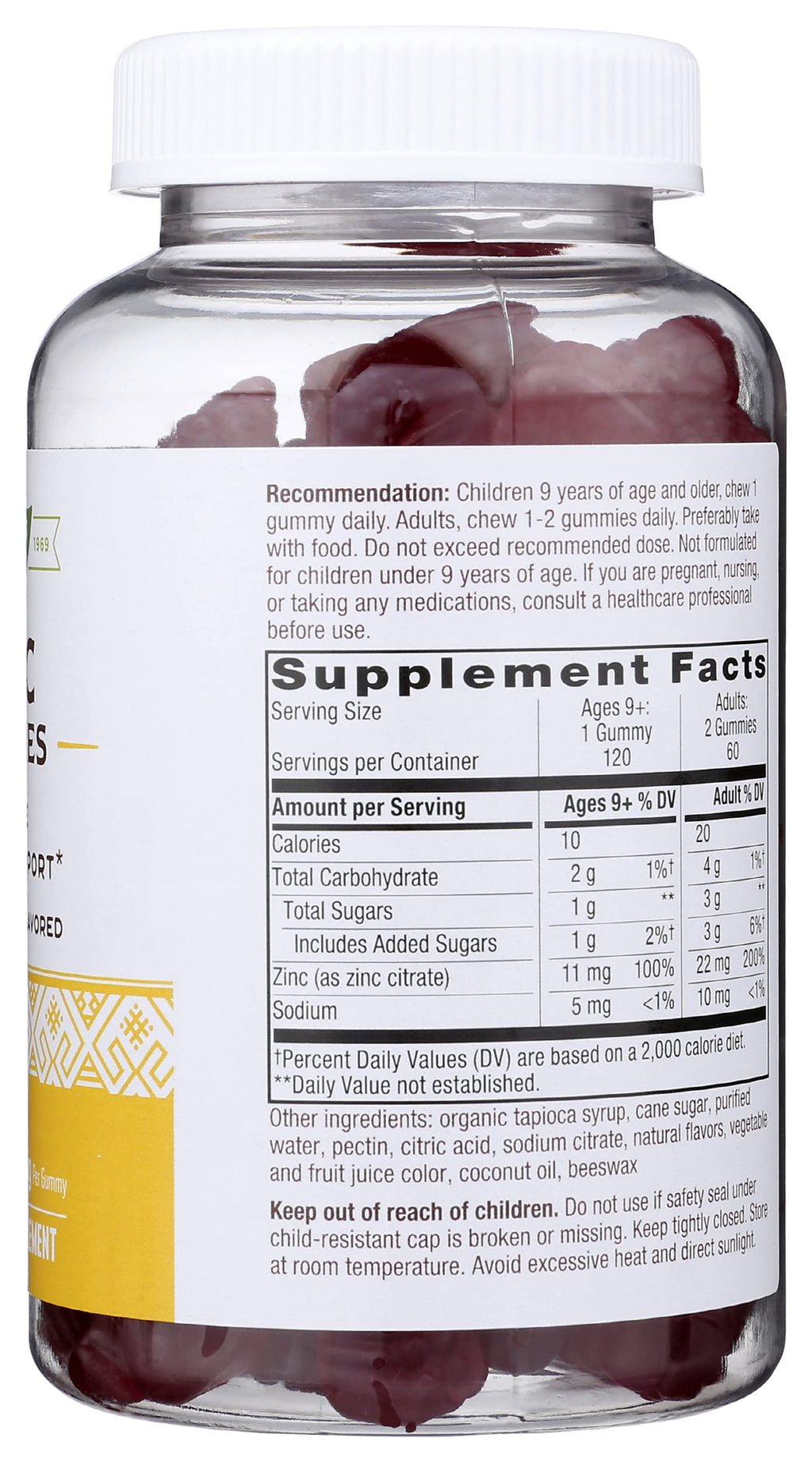 120 count zinc supplement for adults